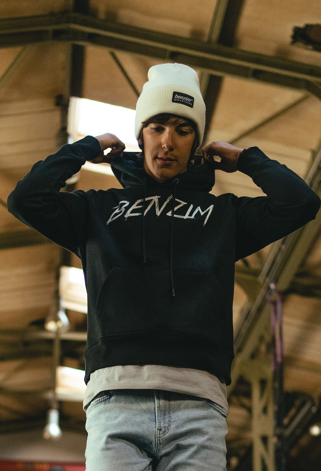 24/7 Hoodie black/white – benzim